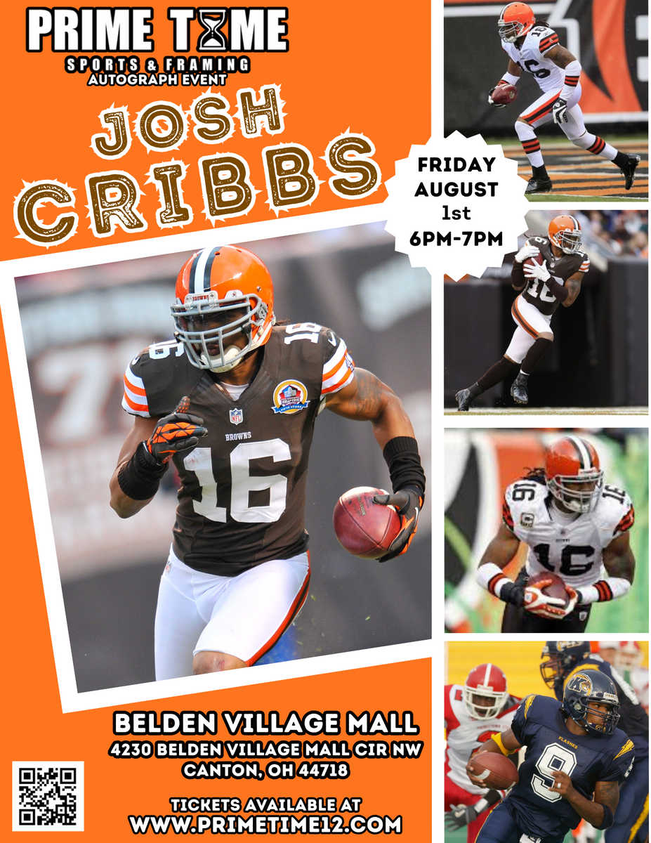 Josh Cribbs Autograph Signing Event – Prime Time Sports & Framing