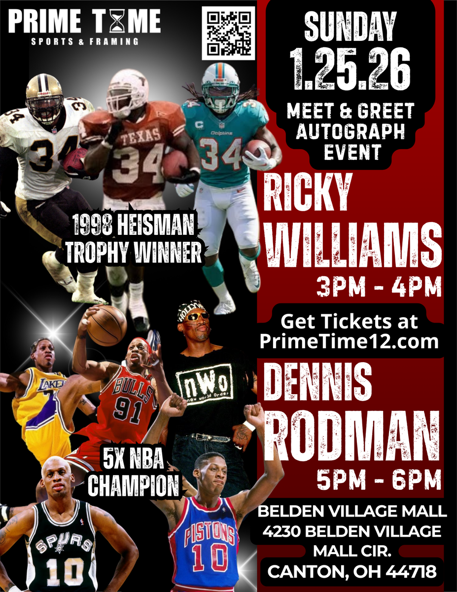 Mail-in or Drop off for Ricky Williams Autograph Signing – Prime Time ...