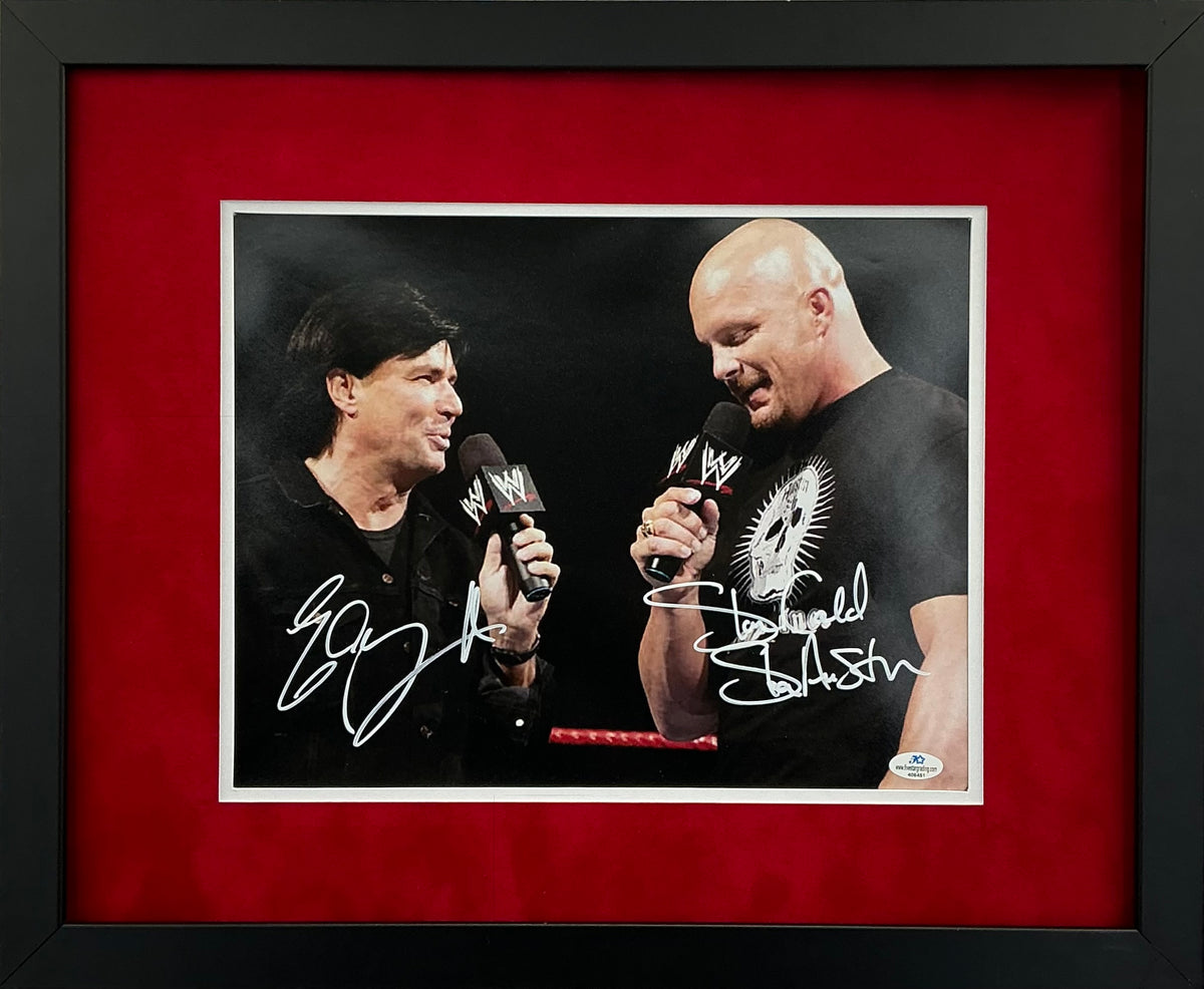 WWE Eric Bischoff and Stone Cold Steve Austin Hand Signed Autographed ...