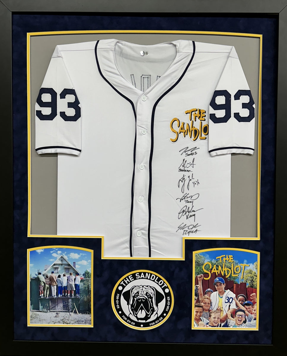 The Sandlot Cast Hand Signed Autographed Custom White Jersey Framed ...