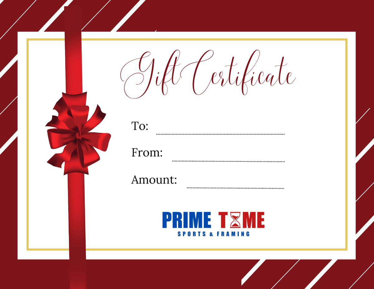 Prime Time Sports and Framing Gift Card – Prime Time Sports & Framing