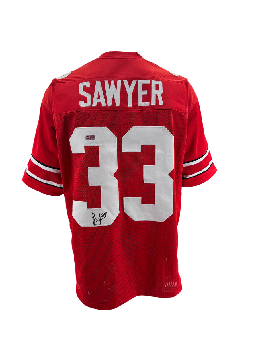 Ohio State Buckeyes Jack Sawyer Hand Signed Autographed Custom Red Jer ...